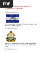 Simbolos Mayores y Menores | PDF | Honduras