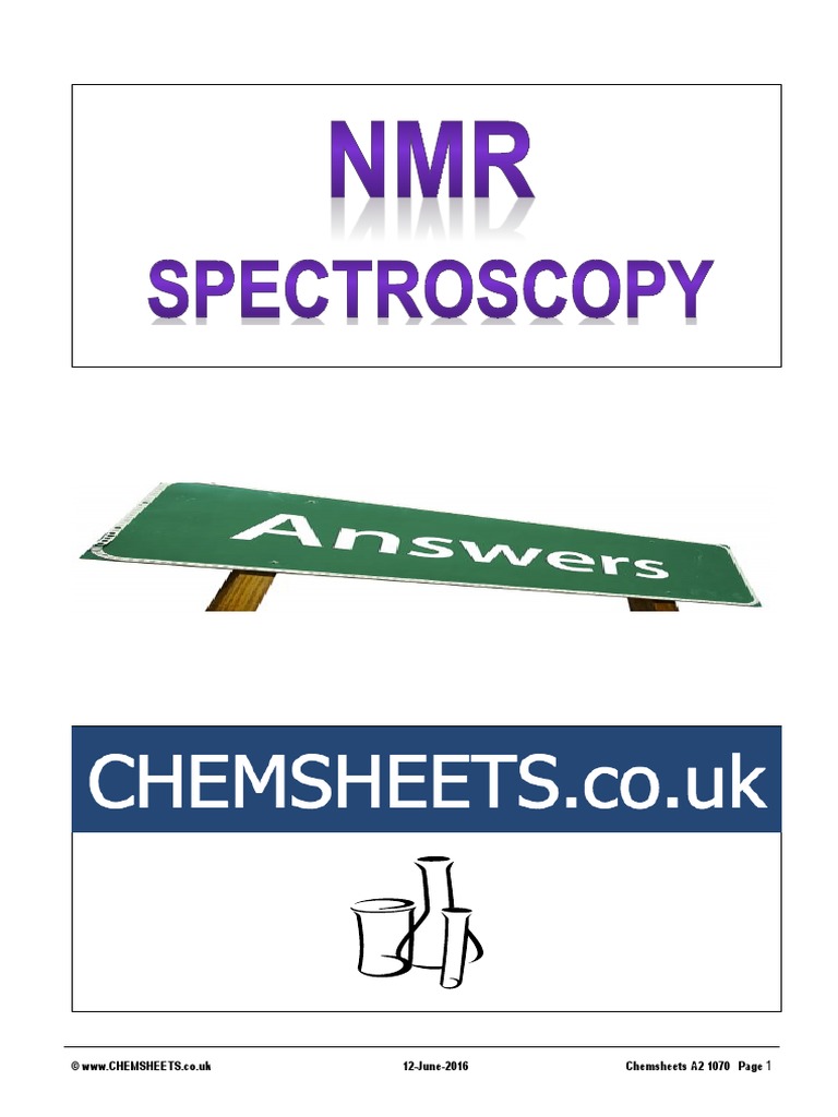 NMR Booklet Answers | PDF | Carbon 13 Nuclear Magnetic Resonance ...