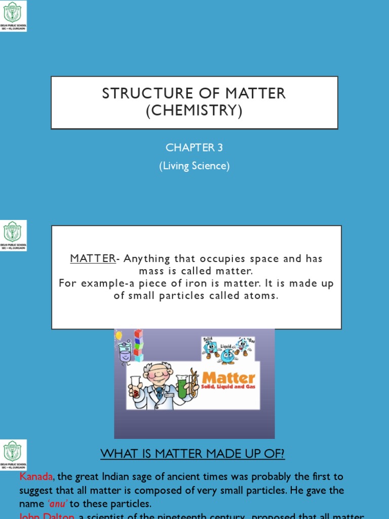Structure of Matter Class7 | PDF | Matter | Chemistry