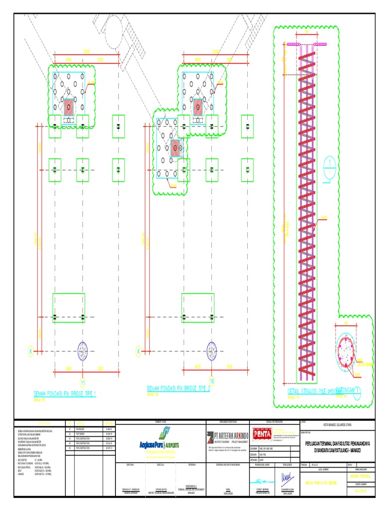 Denah Dan Detail Pondasi Garbarata 2021 | PDF