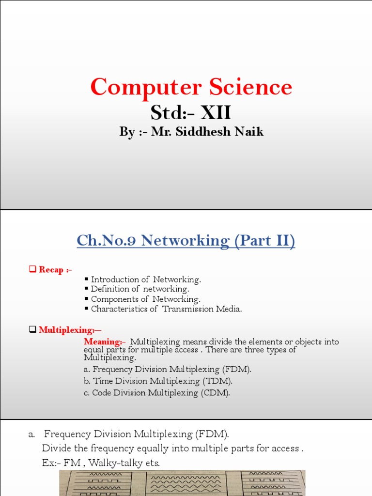 Networking Part 2 | PDF | Multiplexing | Transmission Medium