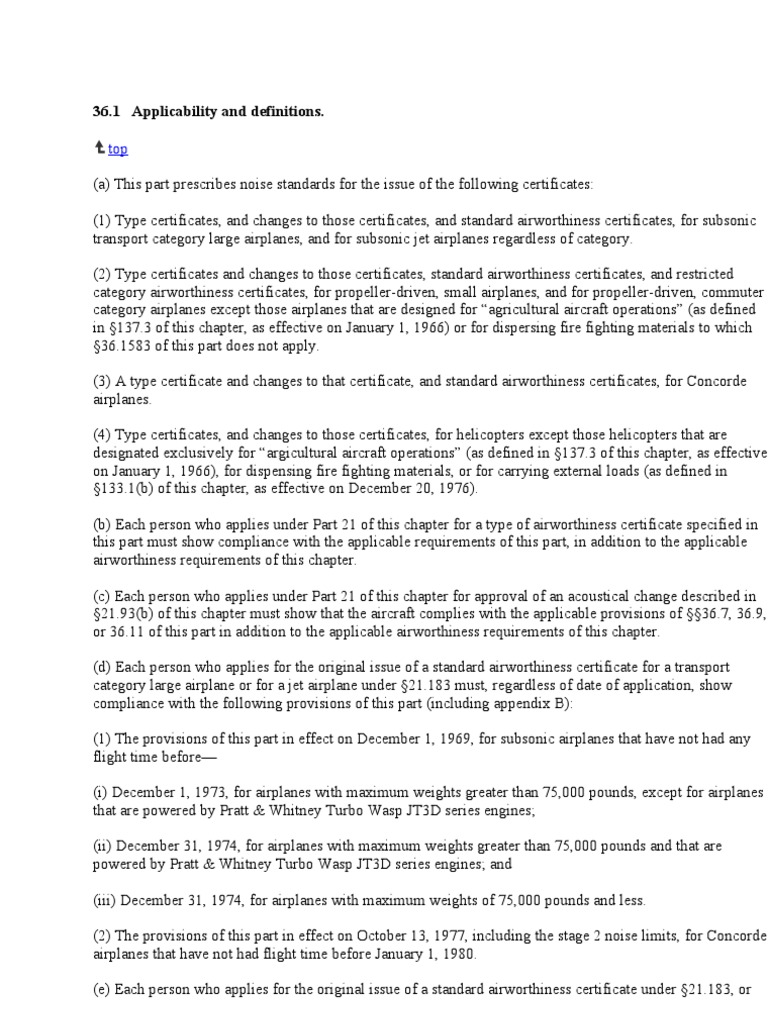 Far 36 | PDF | Airplane | Aircraft