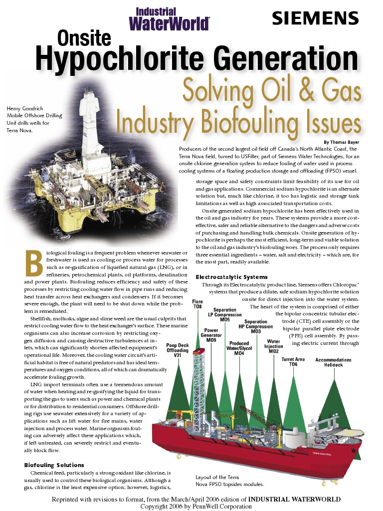 Hypochlorite Generation | PDF | Water | Natural Gas
