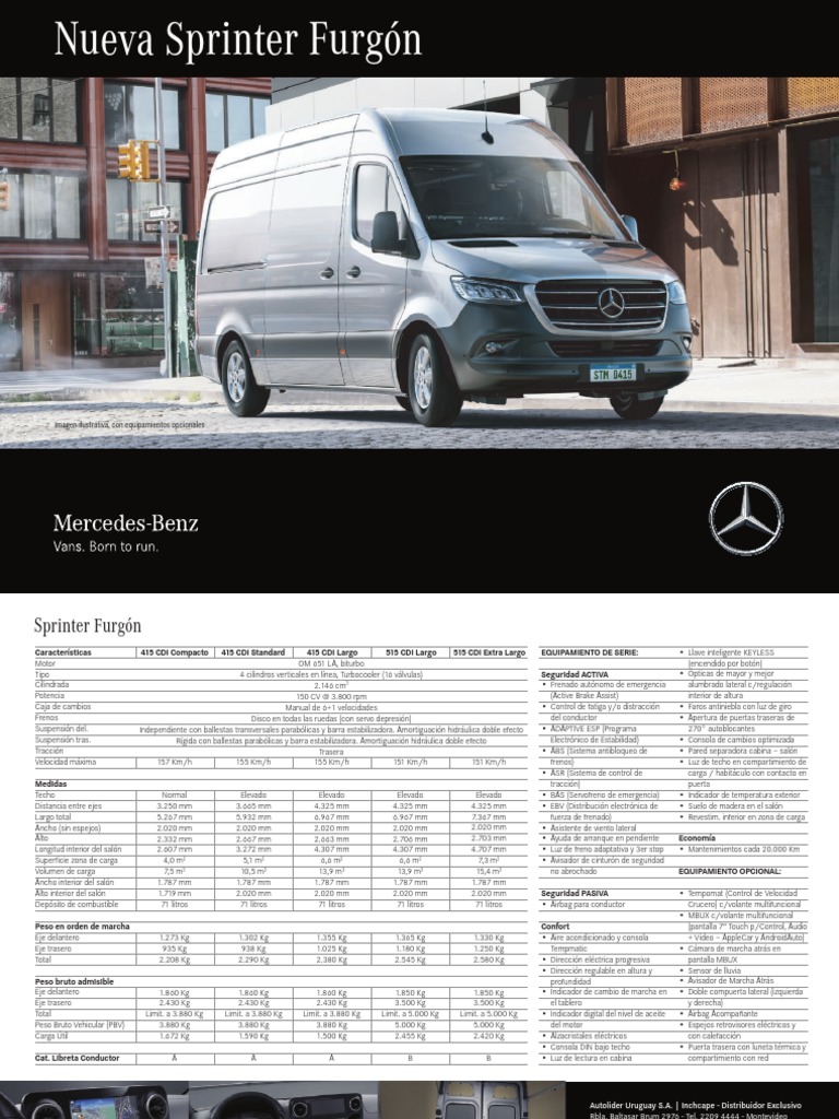 Nueva Sprinter 2020 A4 Furgon | PDF | Sistema de freno antibloqueo ...