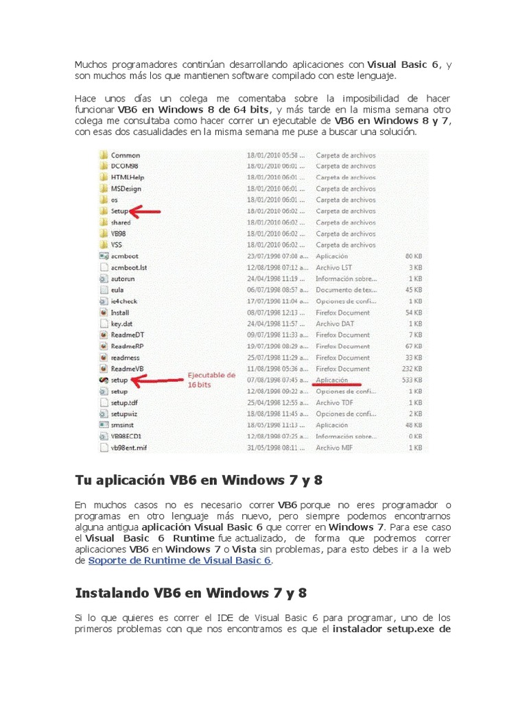 Inst VB6 | PDF | Windows 7 | Microsoft Windows