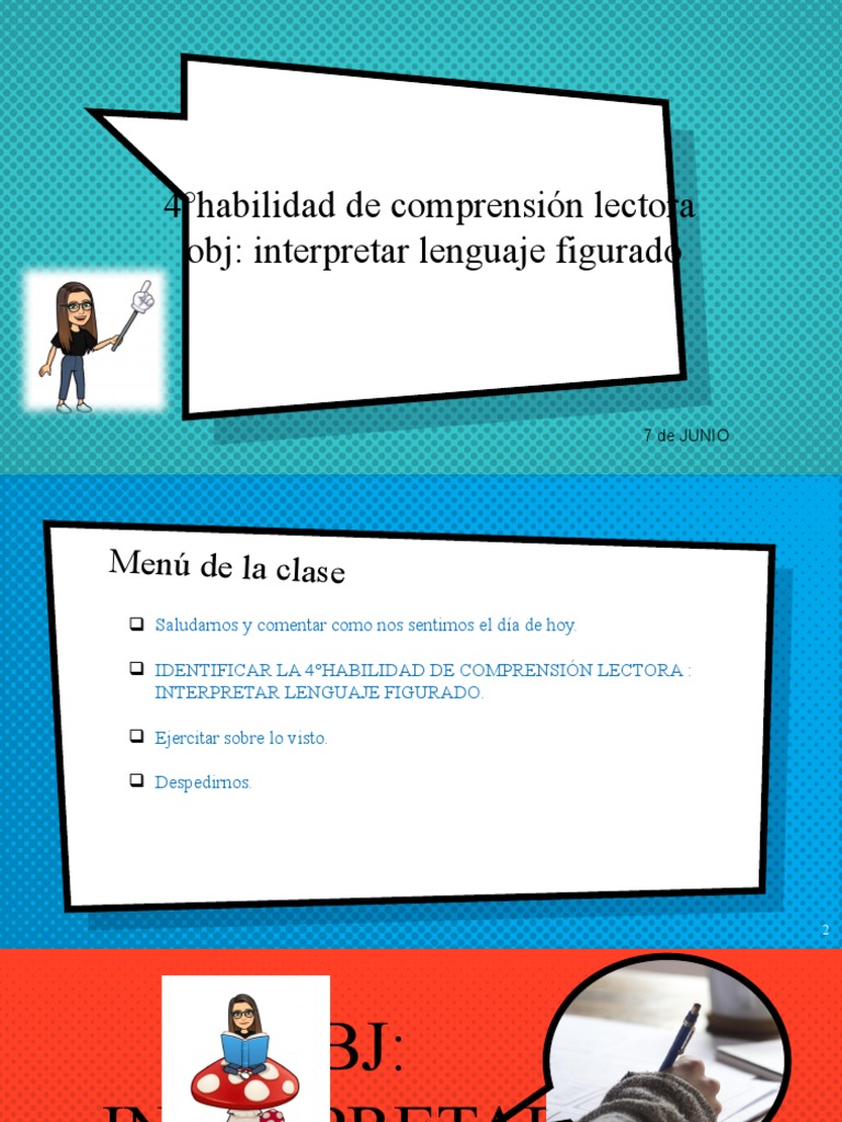 4 Habilidad Interpretar Lenguaje Figurado | PDF | Comprensión lectora ...