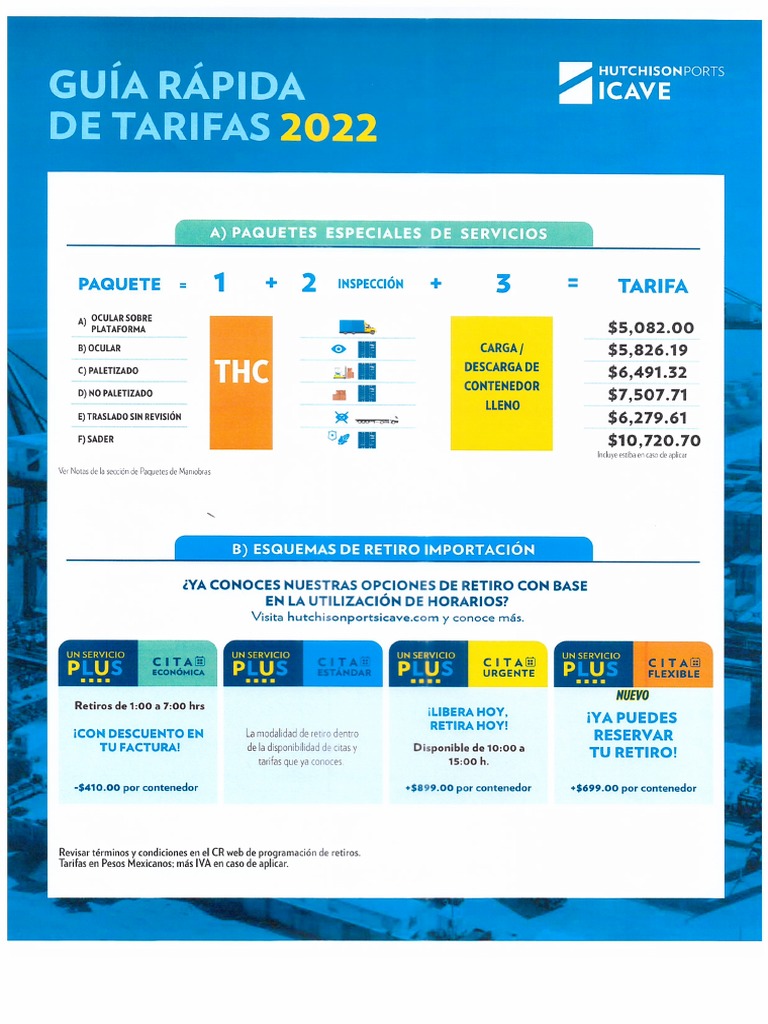 Tarifas ICAVE 2022 | PDF