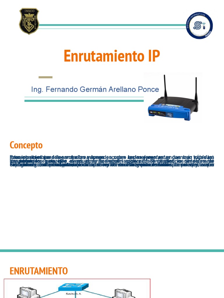 Enrutamiento IP | PDF | Enrutador (Computación) | Dirección IP