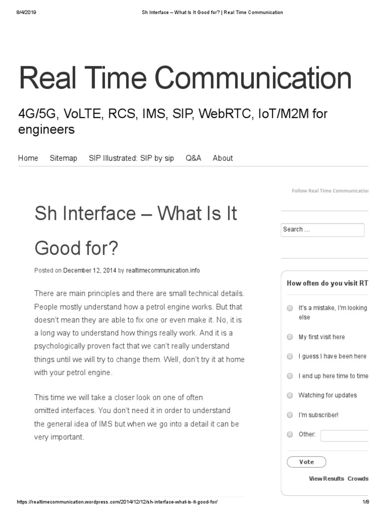 Understanding the Role of the Sh Interface in IMS Architecture | PDF ...