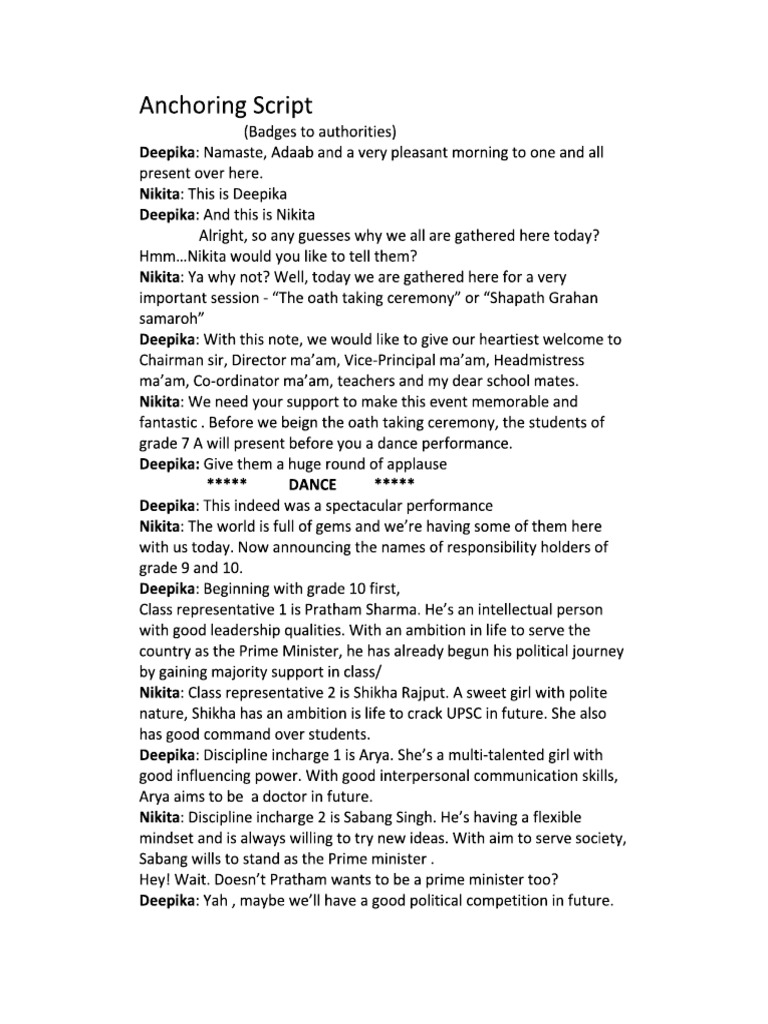 Anchoring Script Edited | PDF