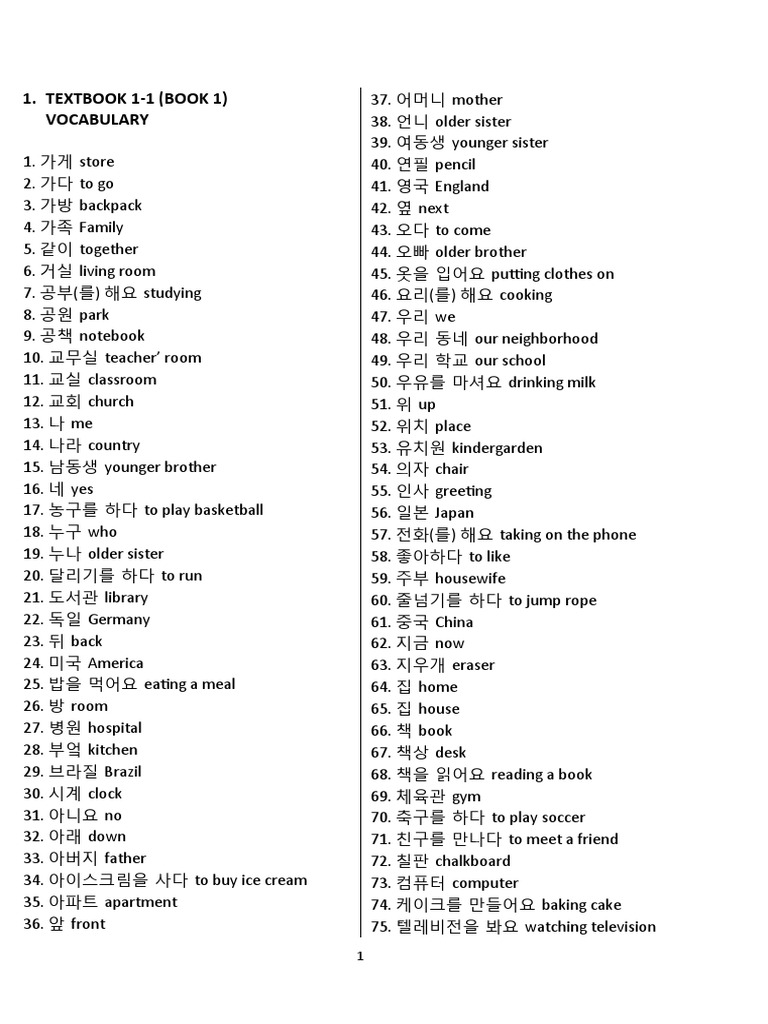 Vocab 1.1 - 3.1 | PDF