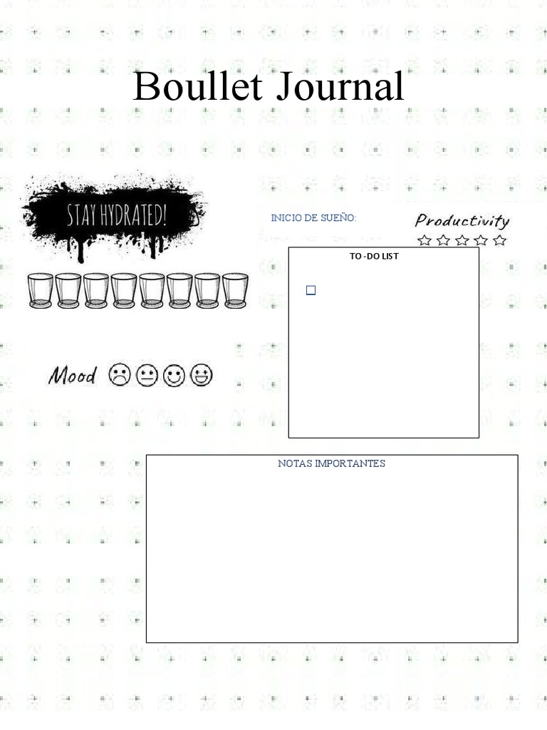 Plantilla de Boullet Journal | PDF