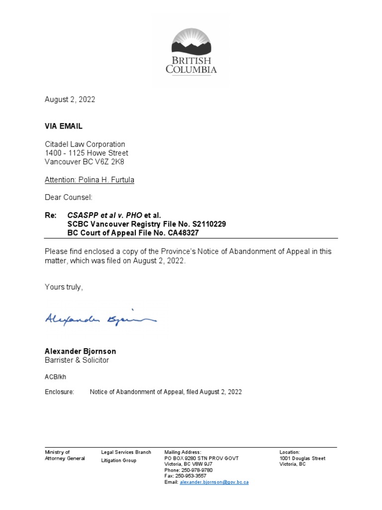 2022-08-02 - Dr. Henry Abandons Appeal of CSASPP Public Interest ...