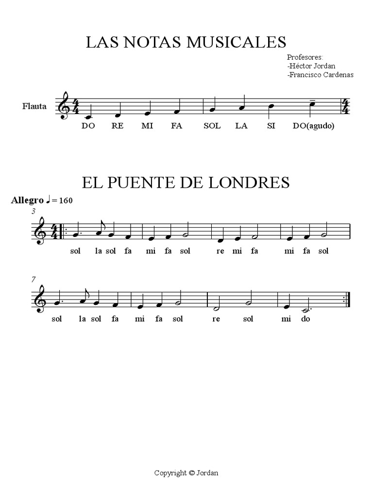 El Puente de Londres - Flauta | PDF