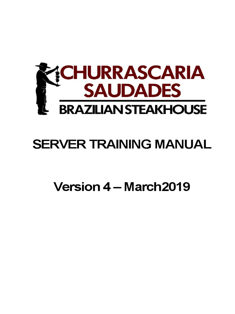 Server Training Manual Version 4 - March2019 | Download Free PDF | Wine ...