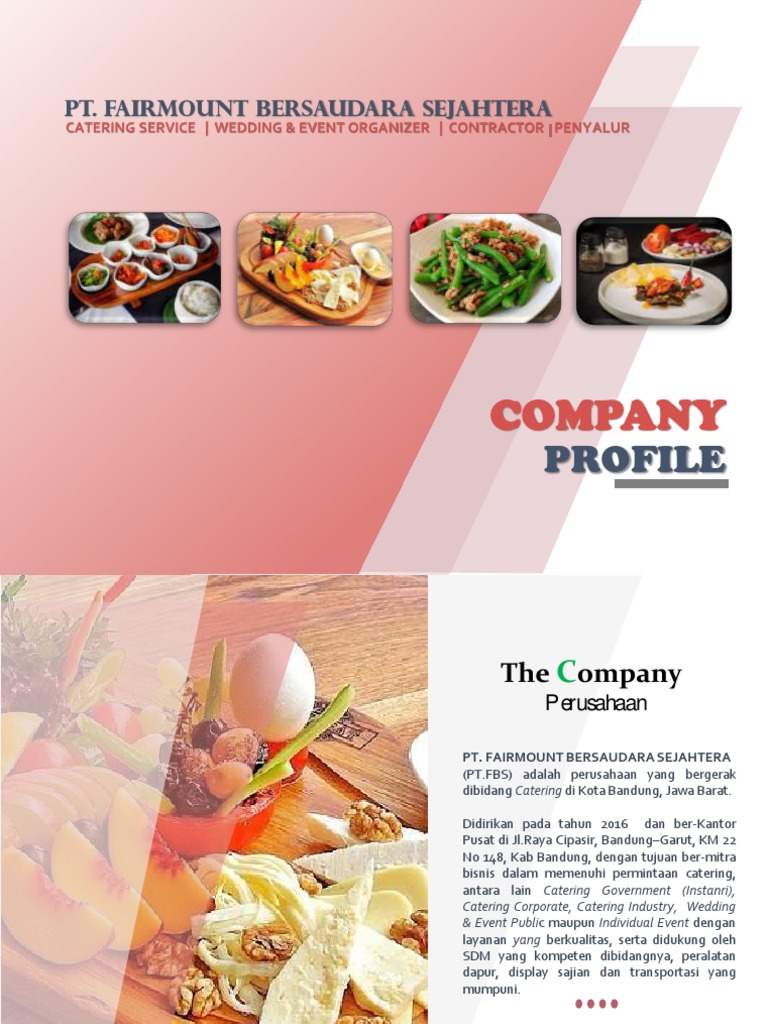 Profil Perusahaan Catering Bandung | PDF