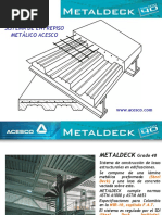 Ficha Técnica Metaldeck: Especificaciones y Medidas | PDF | Hormigón ...
