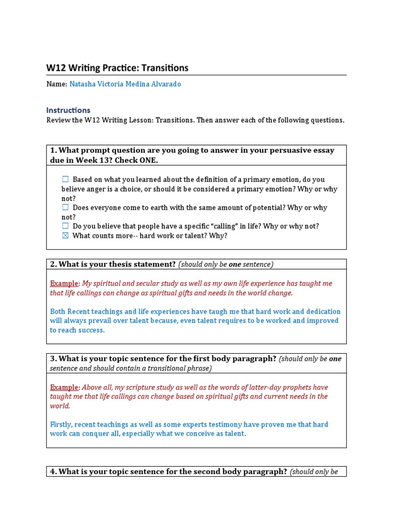 Pc101 w12WritingPractice Natasha Medina | PDF | Cognitive Science | Cognition