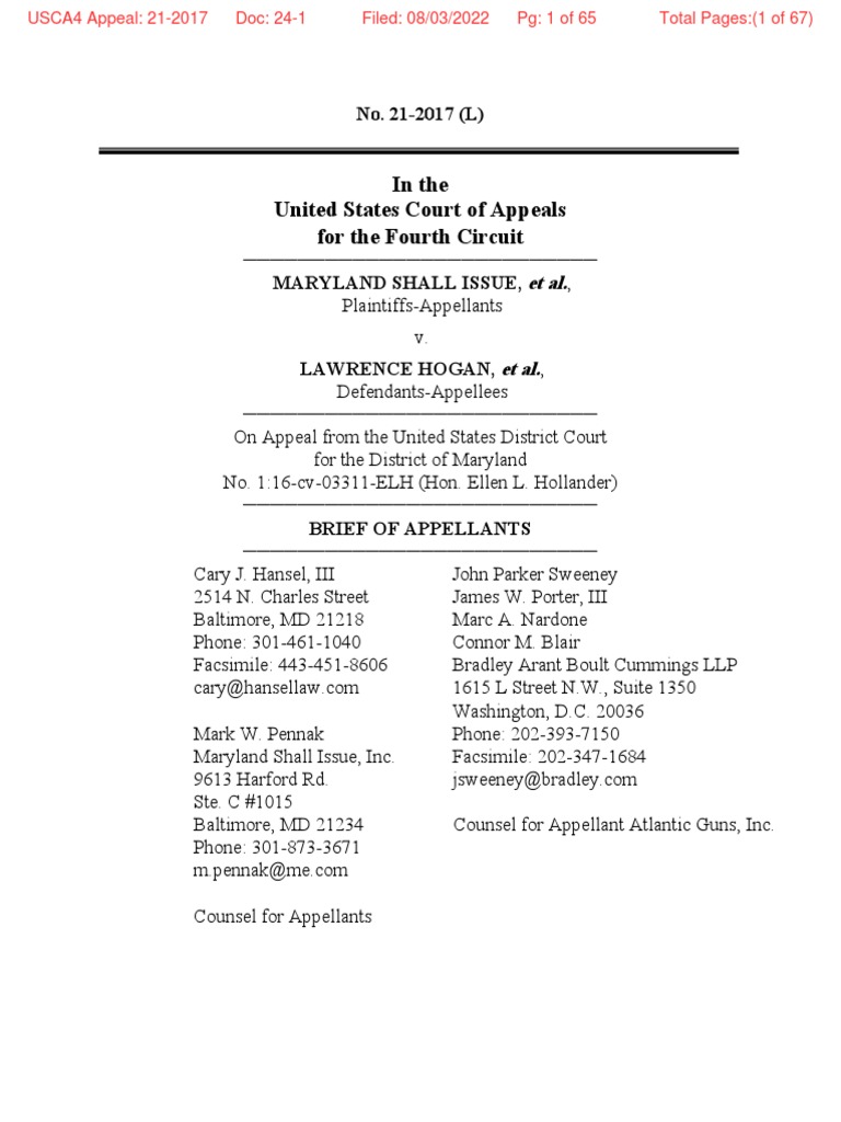 In The United States Court of Appeals For The Fourth Circuit | PDF ...