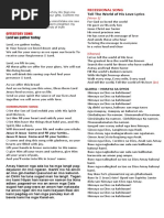 Mass Songs | PDF | Mass (Liturgy) | Catholic Liturgy