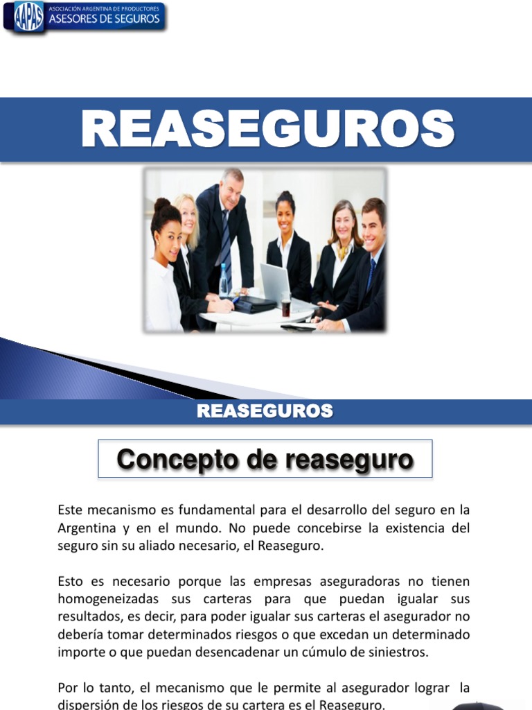 Power Point REASEGUROS | PDF | Reaseguro | Seguro