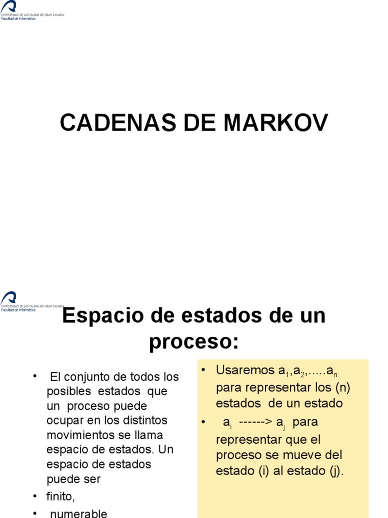 Introducción a Cadenas de Markov | PDF | Cadena Markov | Matriz ...