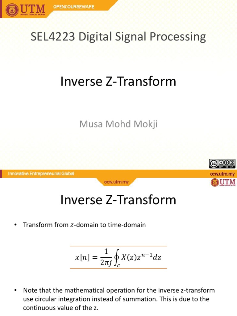 M5 - Inverse Z-Transform | PDF | Mathematics | Mathematical Concepts