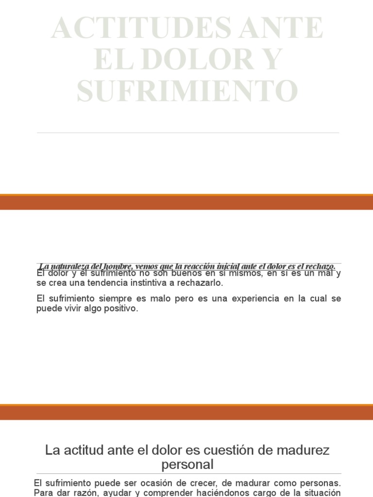 El Dolor Y Sufrimiento Pdf Sufrimiento Las Emociones
