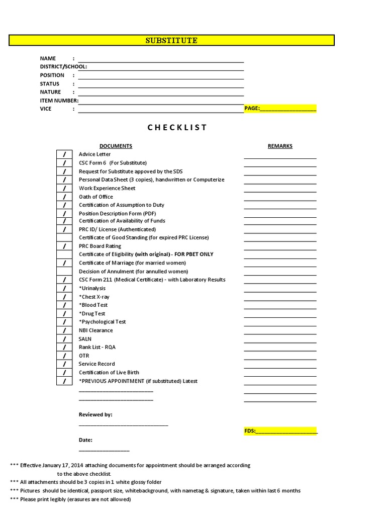 Checklist Substitute | PDF | Access Control | Authentication