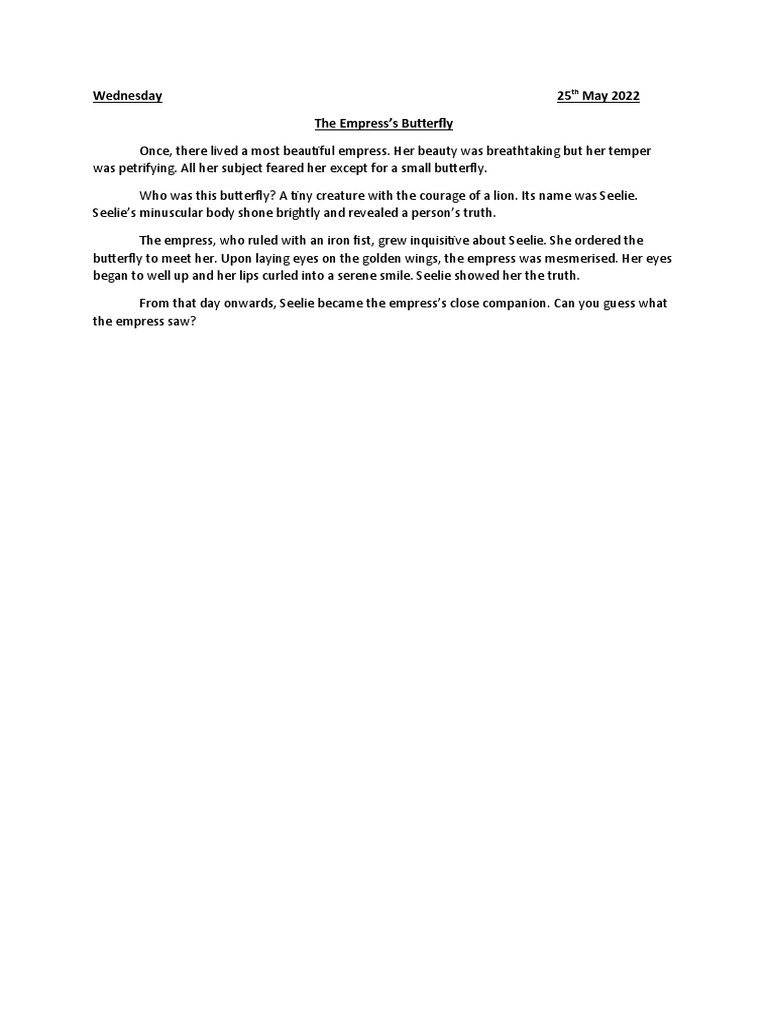 The Empress's Butterfly | PDF