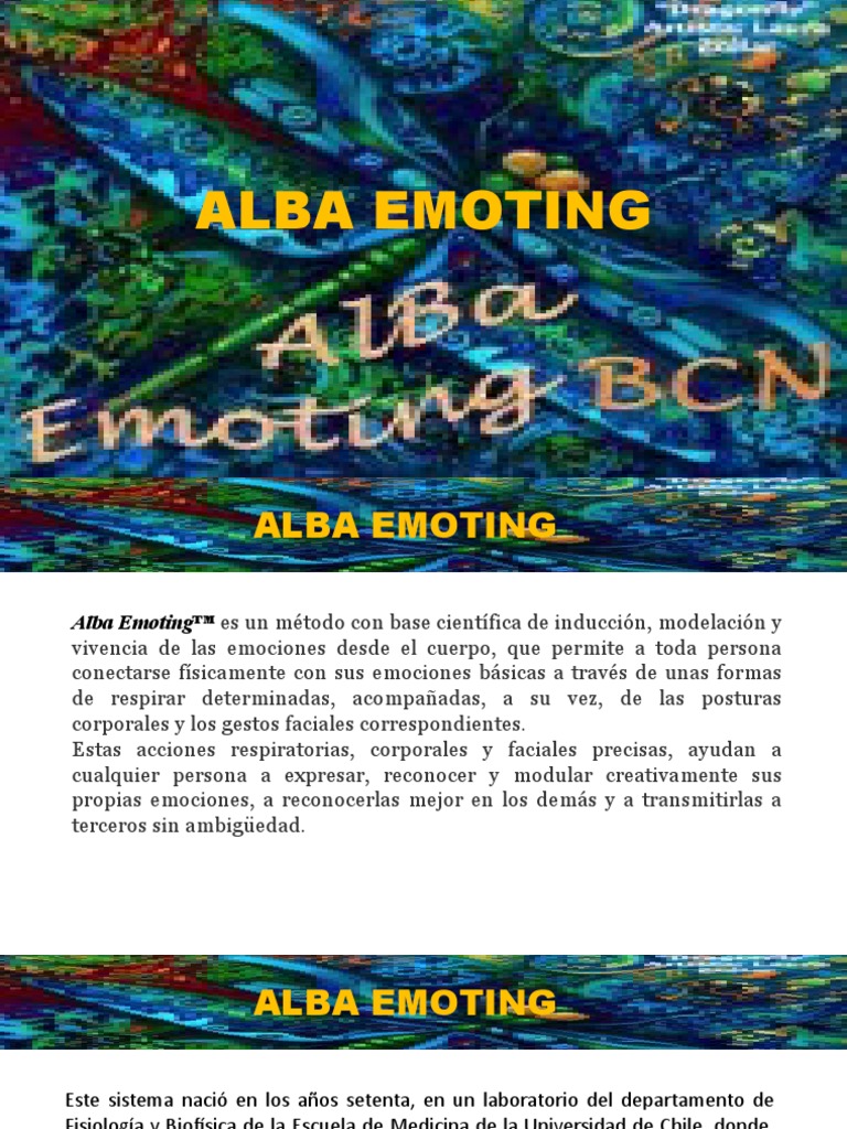 Alba Emoting | PDF | Las emociones | Experiencia subjetiva