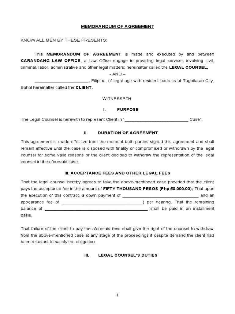 Lawyer-Client Agreement Template | PDF | Lawyer | Confidentiality