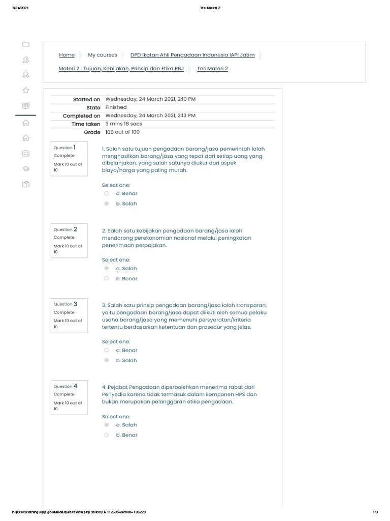 2c. Tes Materi 2 | PDF