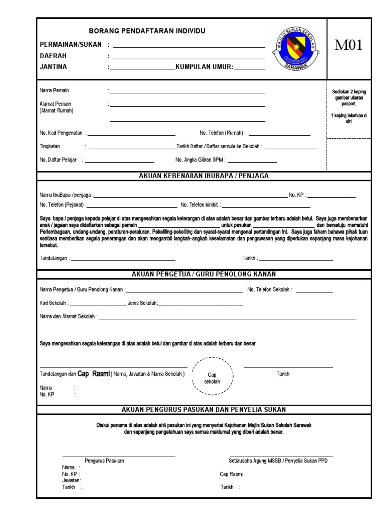 Taklimat Keselamatan BORANG MO1 | PDF