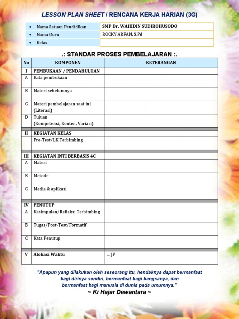 LK RKH Format 2021-2022 | PDF