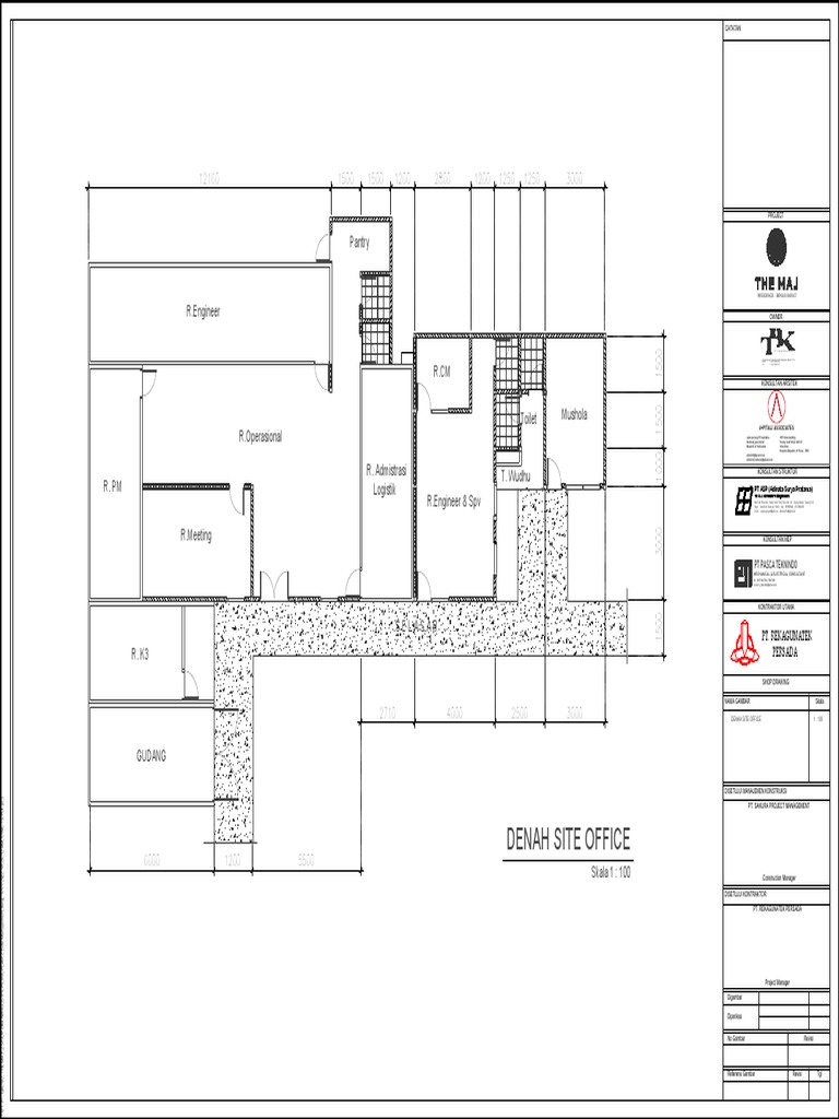 (S-01) PILING PLAN 2 (Site Manajemen)-Layout2 | PDF