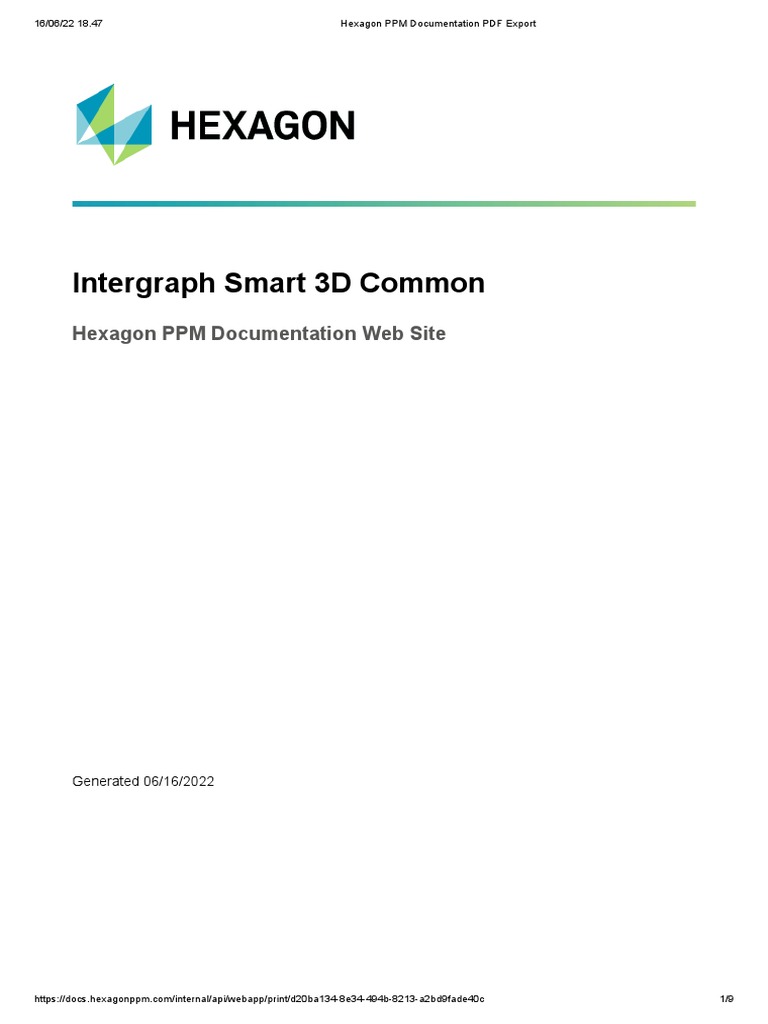 Intergraph Smart 3D Common: Hexagon PPM Documentation Web Site | PDF | 3 D Computer Graphics ...