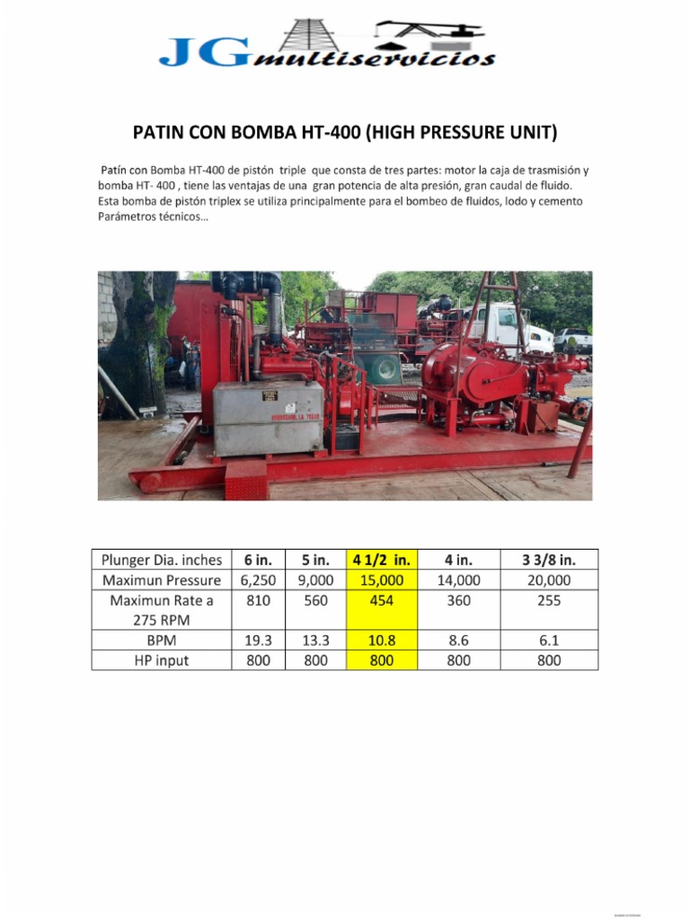 Ficha Tecnica HT-400 | PDF