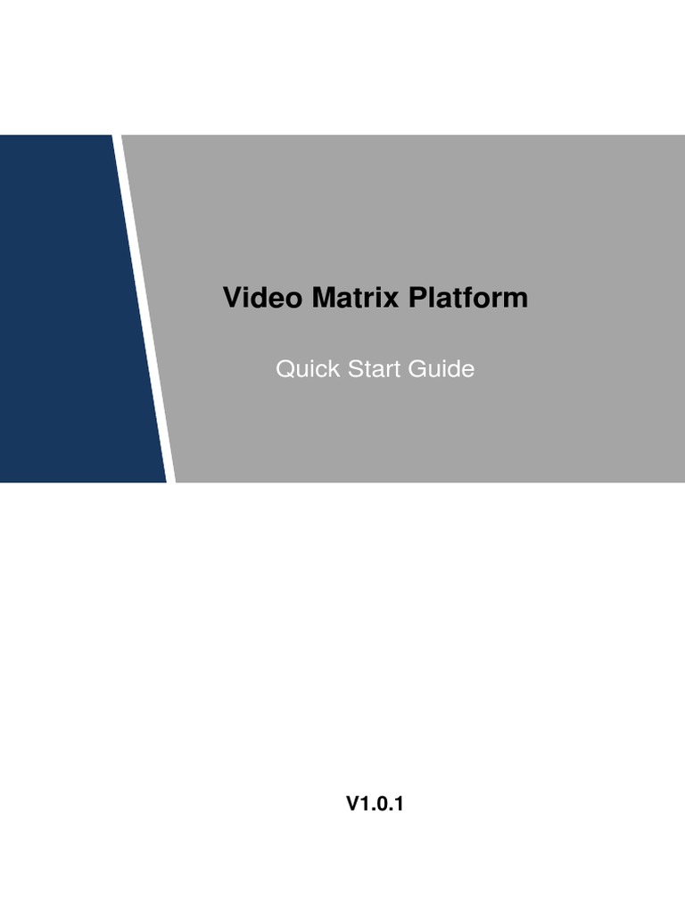 Video Matrix Platform - Quick Start Guide - V1.0.1 | PDF | Ip Address ...
