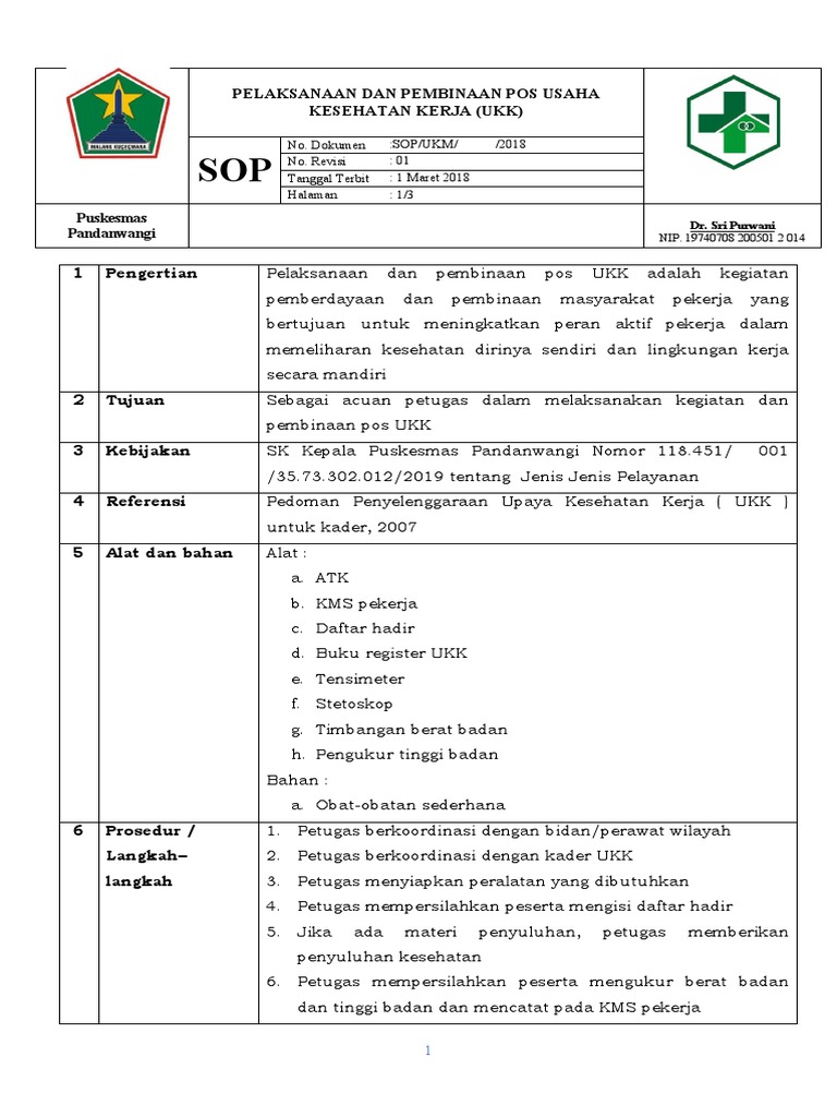 Pelaks Dan Pembinaan Pos UKK Rev 2019 | PDF