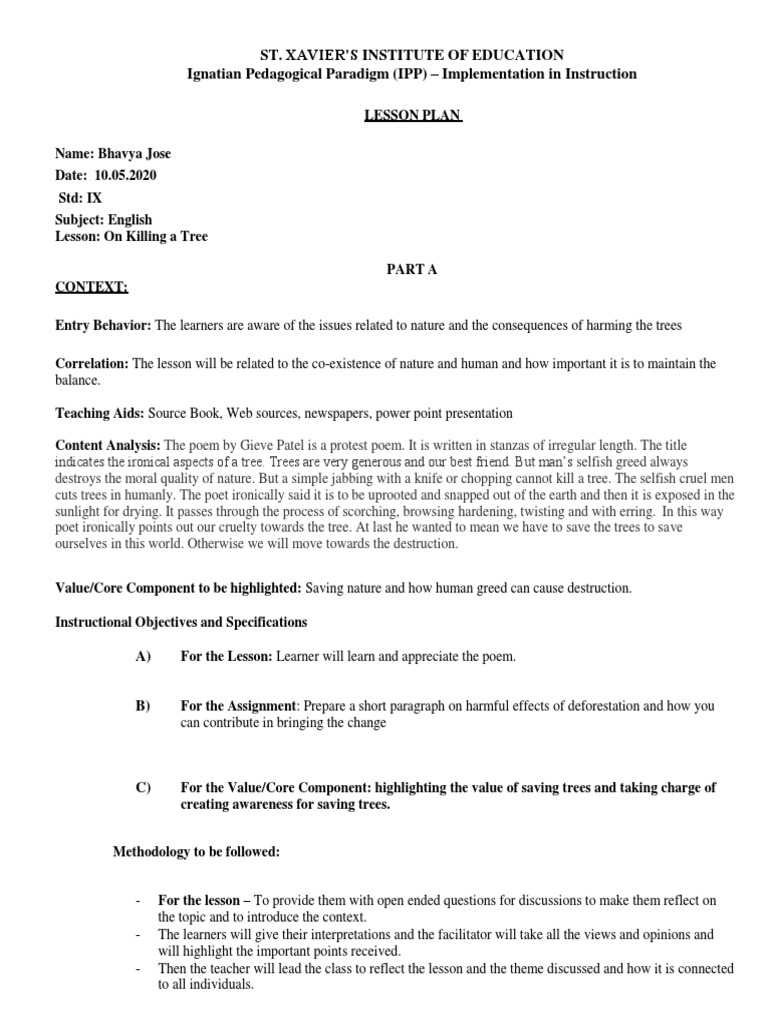 Ipp Format Lesson | PDF | Learning | Teachers