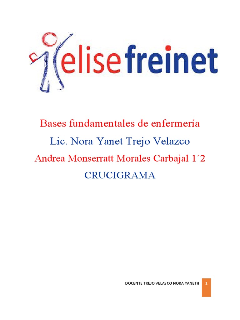 Crucigrama de Historia en Enfermería | PDF | Enfermería | Cuidado de la ...