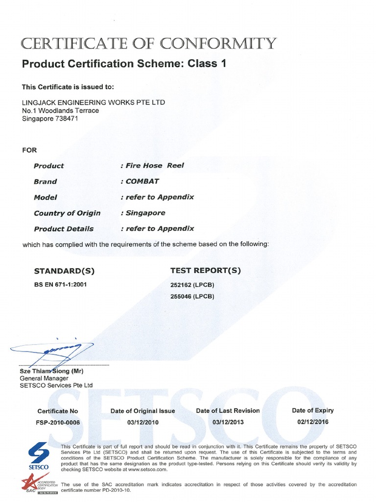 SETSCO - Fire Hose Reel | PDF