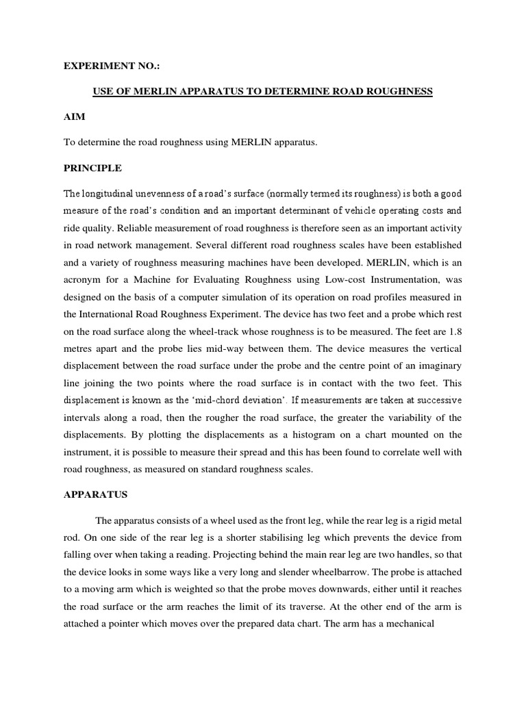 MERLIN FINAL | PDF | Surface Roughness | Measurement