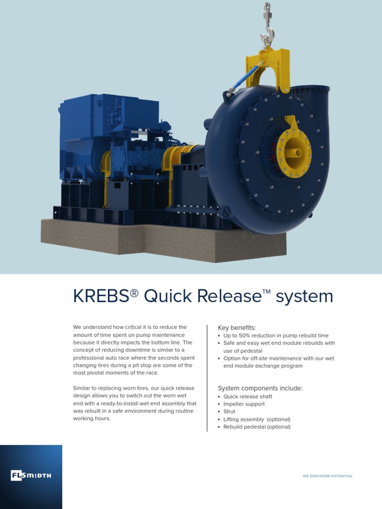 KREBS® Quick Release™ System: Key Benefits | PDF | Pump