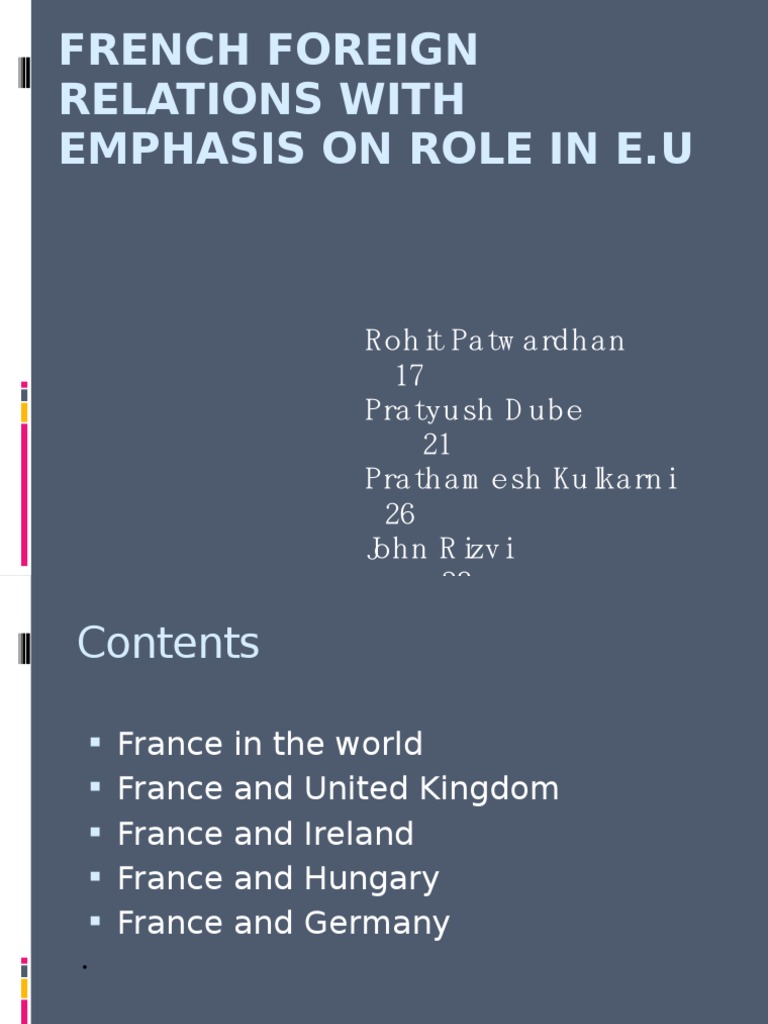 France's Role in EU Foreign Relations | PDF | European Union | France