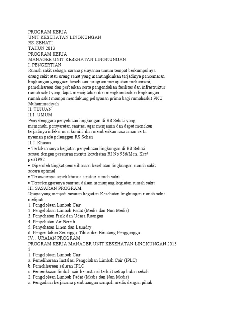 Program Kerja | PDF