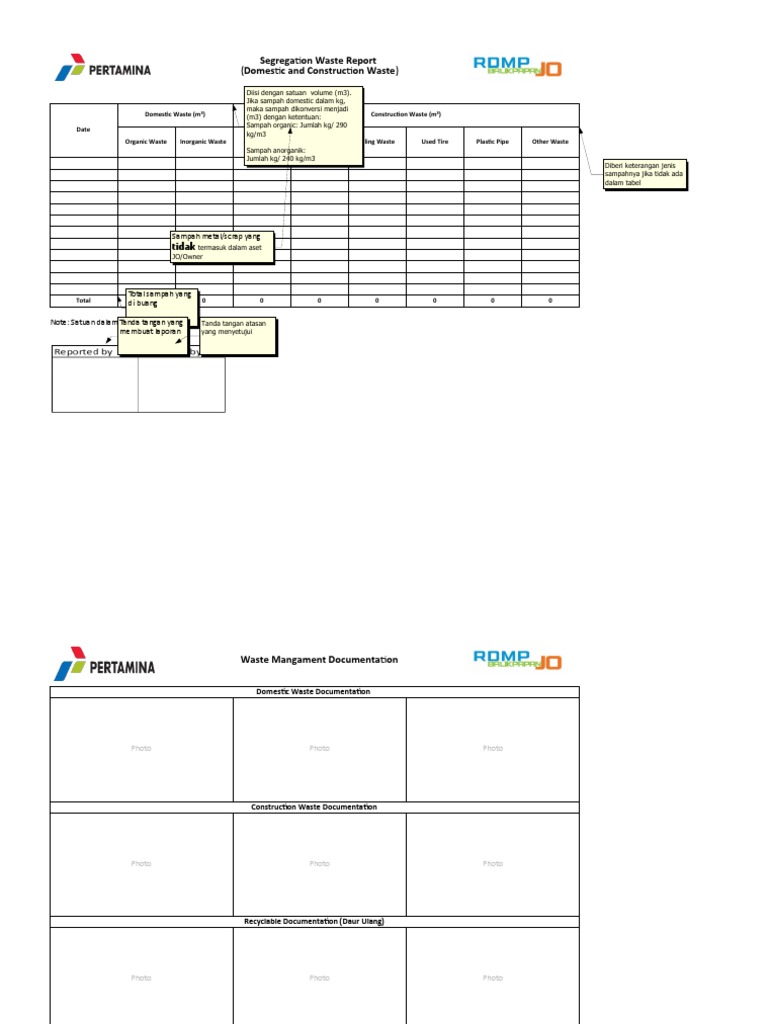(Subcontractor) Segregation Waste Management Report Rev-3 | PDF