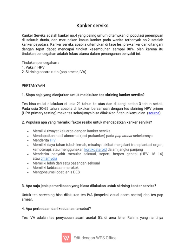 Kanker Serviks | PDF