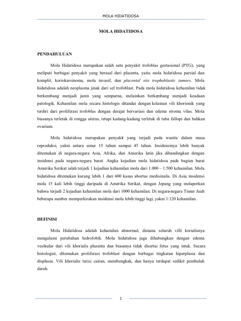 Mola Hidatidosa | PDF